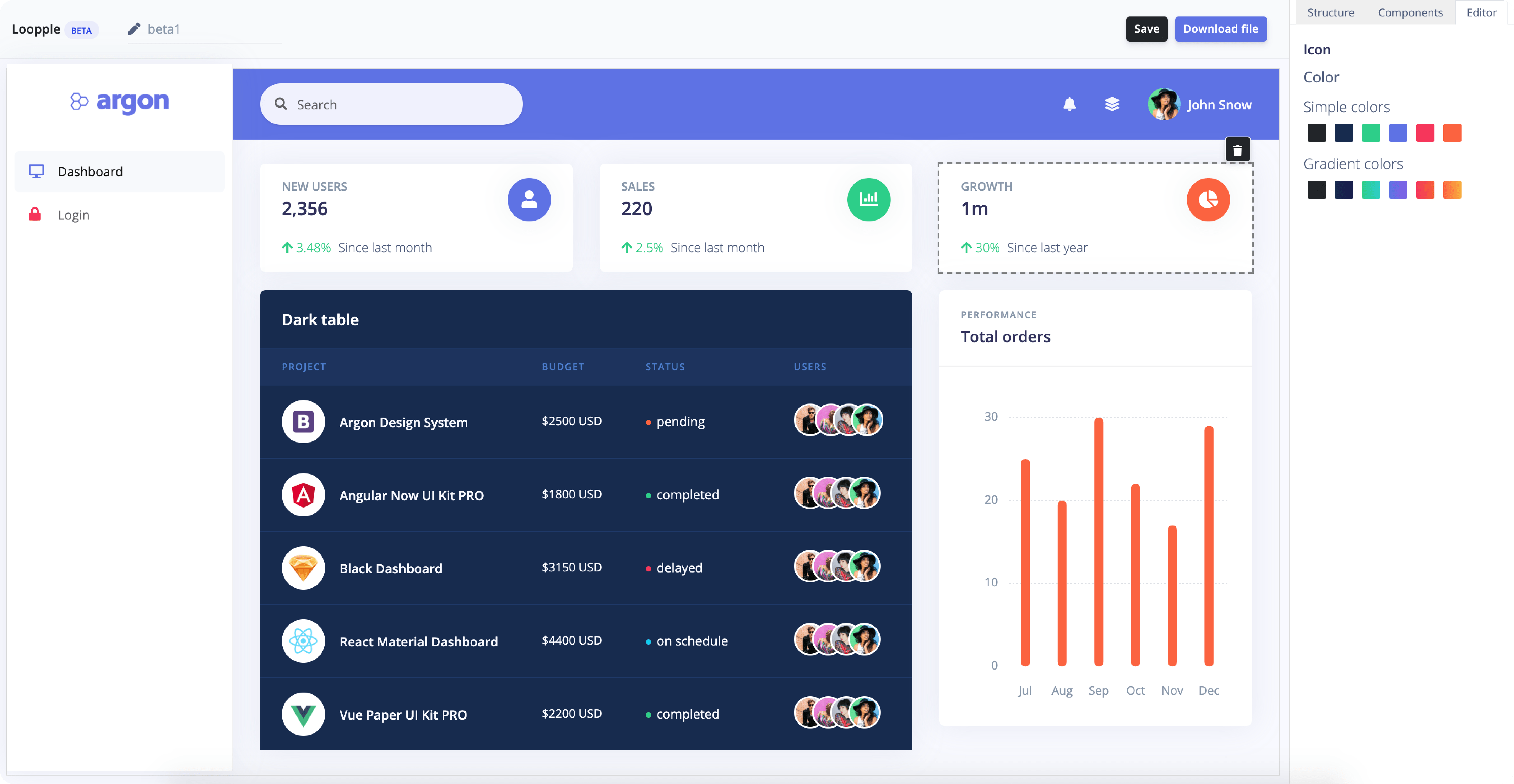 Drag and drop desktop app builder - nodejas Drag and drop desktop app builder - nodejas